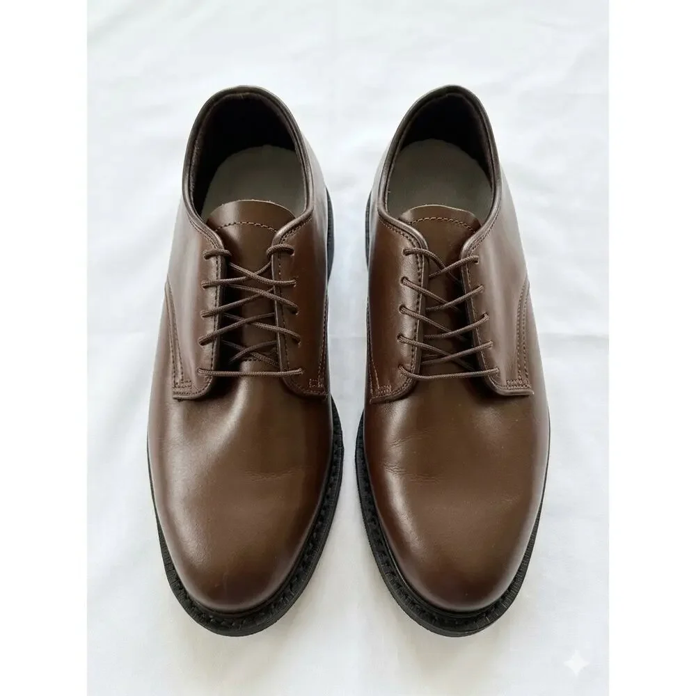 Capps | Shoes | Capps Agsu Brown Leather Oxfords Military Dress Shoes 8 ...